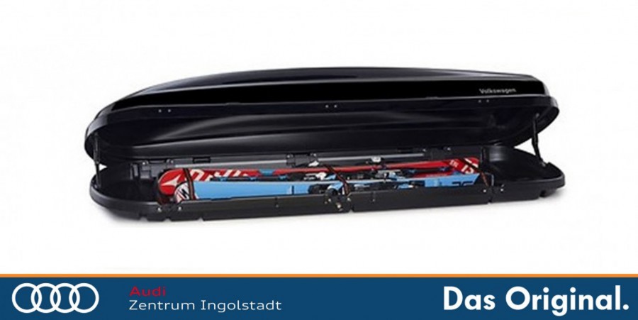 Original VW Dachbox / Dachkoffer Comfort 460 Liter, Schwarz-Hochglanz ...