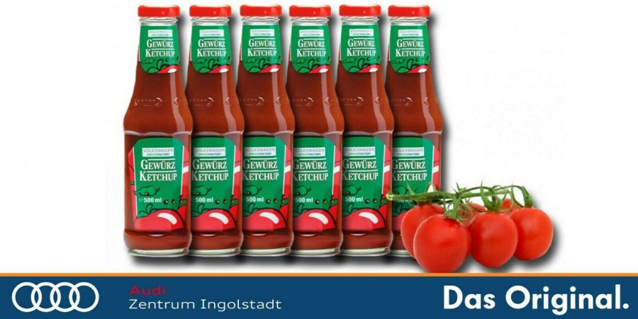 6 Flaschen Original Volkswagen VW Gewürz Ketchup Curry je 500ml, ZDK ...