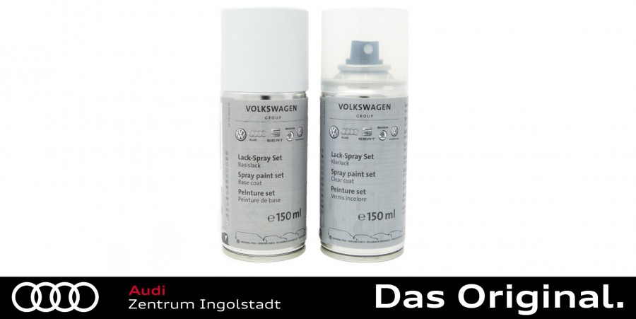 Audi Lackspray Set LZ9W; Ebonyschwarz-Perleffekt - | VW Shop Zubehör